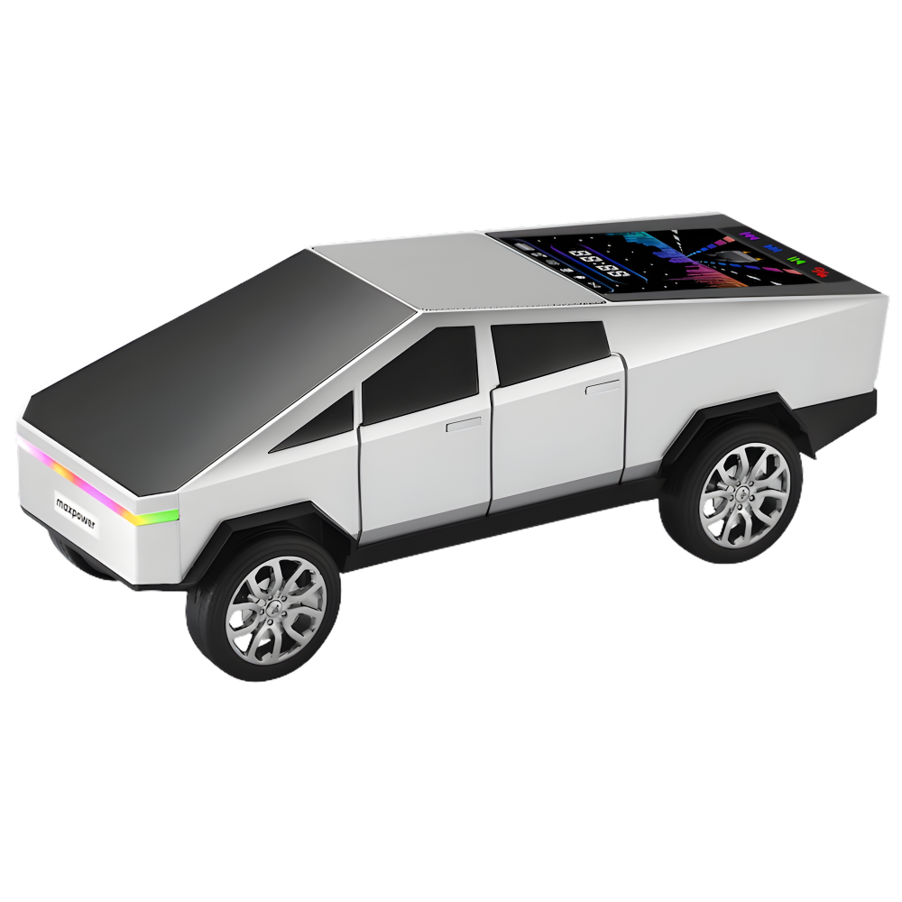 Boxa Bluetooth Tesla Cybertruck WS-580 RGB 30cm, Rotile Functionale